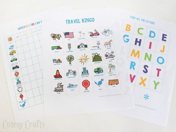 Busy Binder with Printable Road Trip Games - Cutesy Crafts