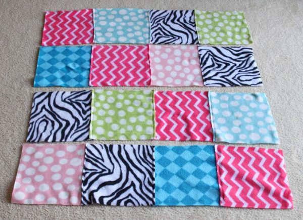 How to Make Fleece Blankets from Scraps - Cutesy Crafts