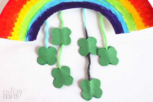 Paper Plate Rainbow St. Patrick's Day Craft and a GIVEAWAY! - Cutesy Crafts