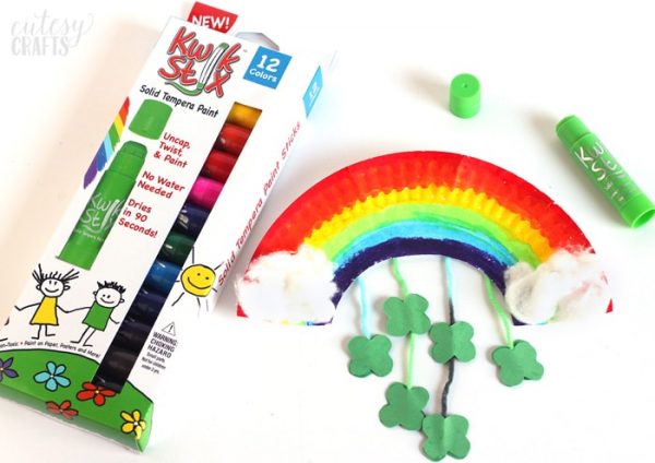 Paper Plate Rainbow St. Patrick's Day Craft and a GIVEAWAY! - Cutesy Crafts