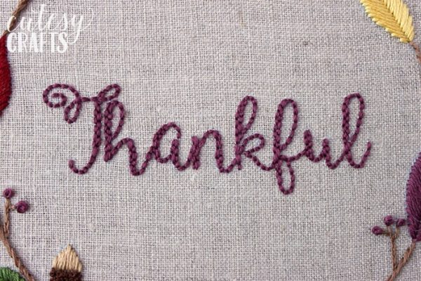 Free Thanksgiving Embroidery Pattern - Cutesy Crafts