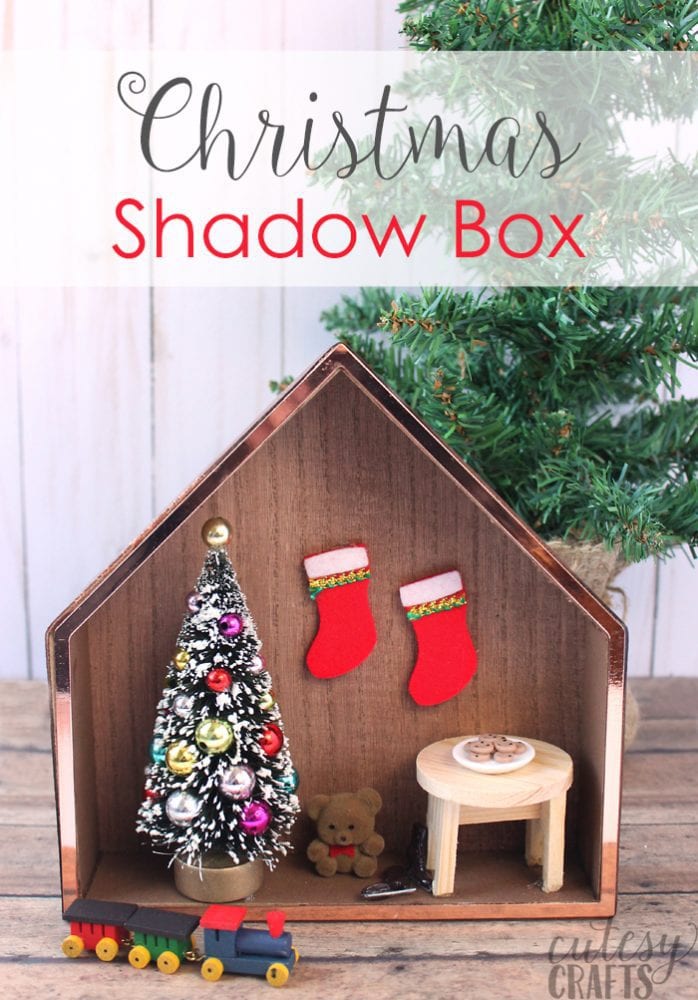 Shadow Box Christmas Decoration Craft - Cutesy Crafts