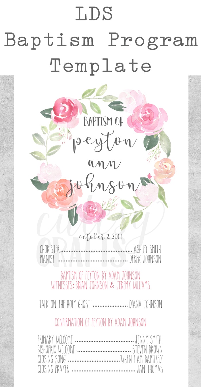 Free Printable Baptism Program Template