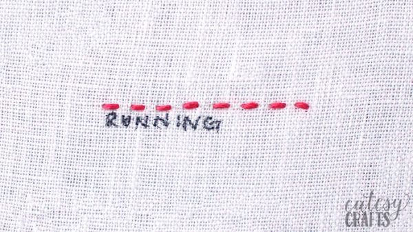 How to do a Running Stitch - Cutesy Crafts