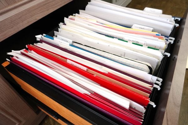 Easy Home Office and File Organization Ideas - Cutesy Crafts