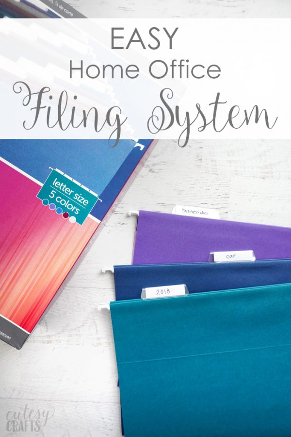 Easy Home Office and File Organization Ideas - Cutesy Crafts