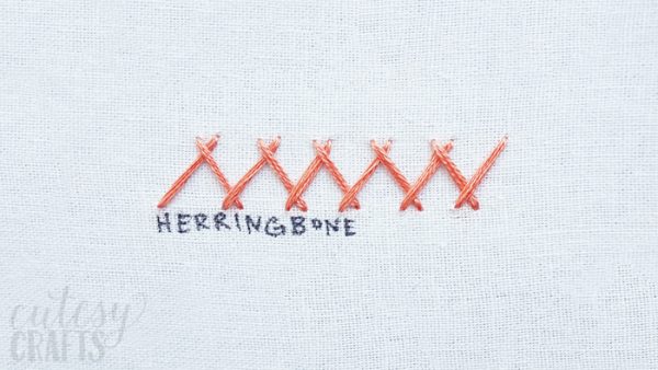 How to do the Herringbone Stitch - Cutesy Crafts