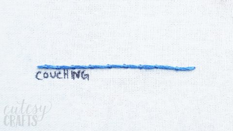 Embroidery Couching Stitch - Cutesy Crafts