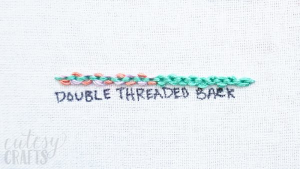 How to do a Double Threaded Back Stitch - Cutesy Crafts