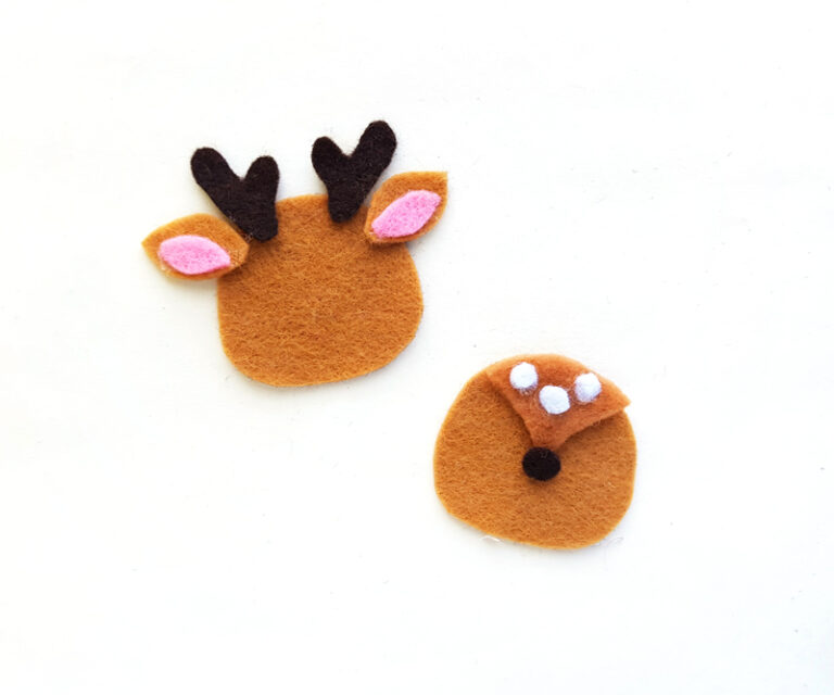 Felt Deer Christmas Ornament with Free Pattern - Cutesy Crafts