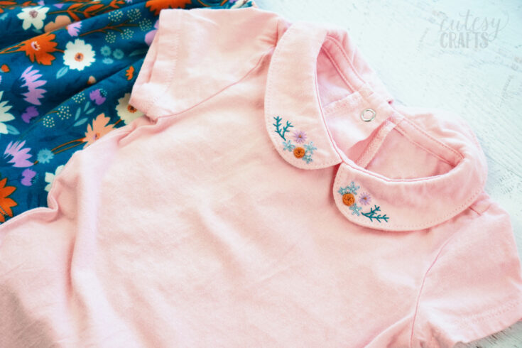 Embroidered Onesie Tutorial - Cutesy Crafts
