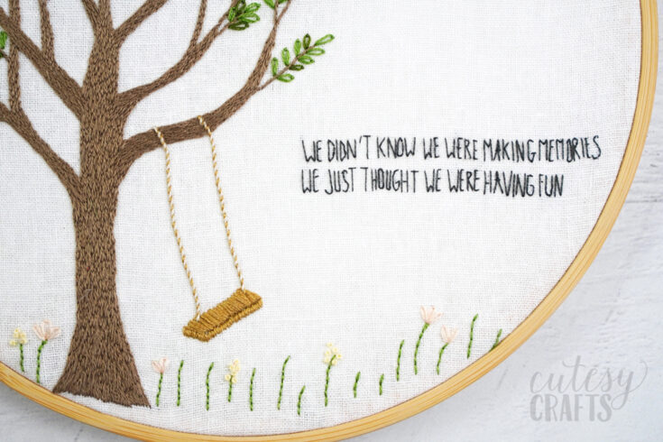 Free Tree Embroidery Pattern - Cutesy Crafts