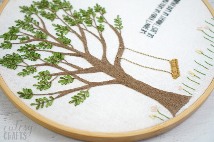 Free Tree Embroidery Pattern - Cutesy Crafts