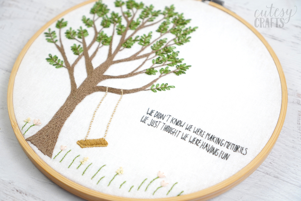 Free Tree Embroidery Pattern - Cutesy Crafts