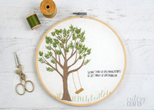Free Tree Embroidery Pattern - Cutesy Crafts