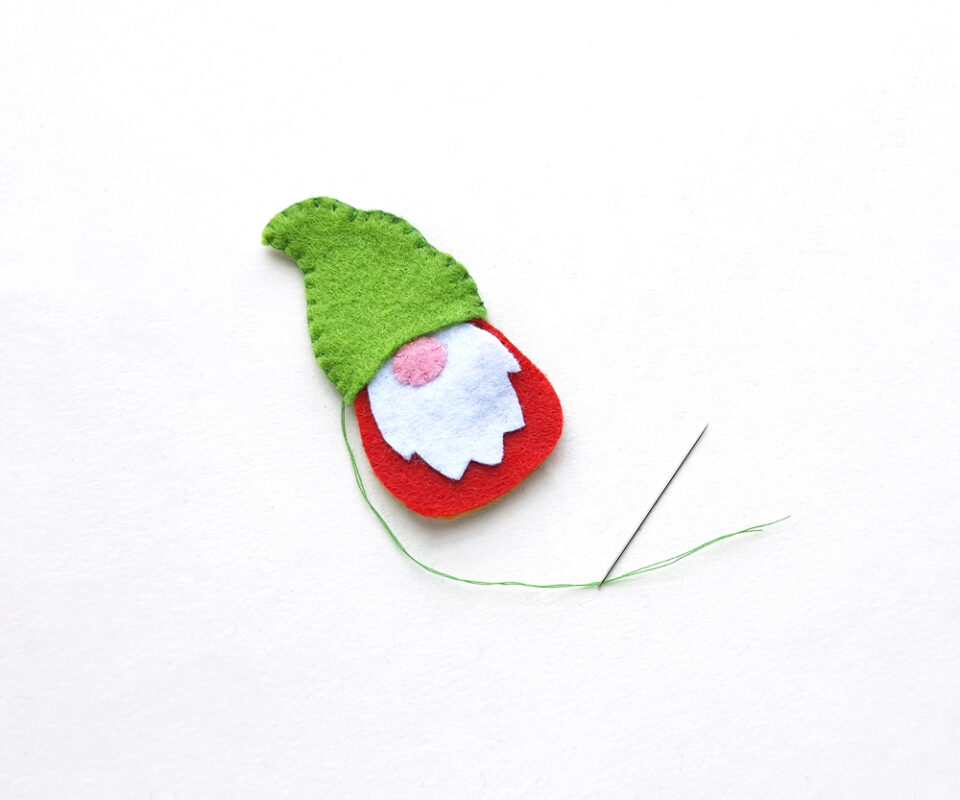 Felt Gnome Ornaments with Free Patterns - Cutesy Crafts