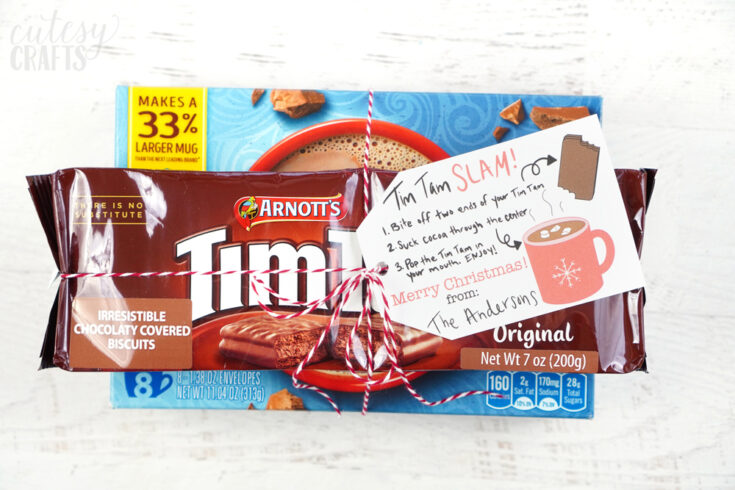 Neighbor Gift Idea - Tim Tam Gift Tags - Cutesy Crafts